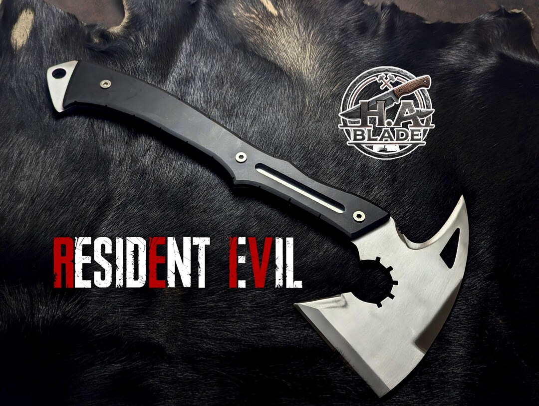 Resident Evil Leon Hatchet | RE9 Full Tang Stainless Steel Axe, G10 ...