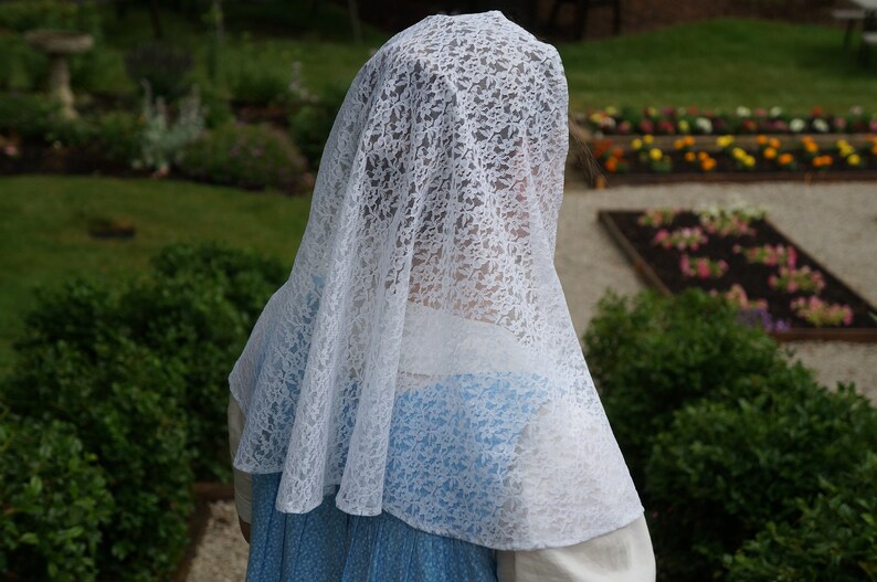 Lace Veil D-shape Shawl Modesty Piece Neckline - Etsy