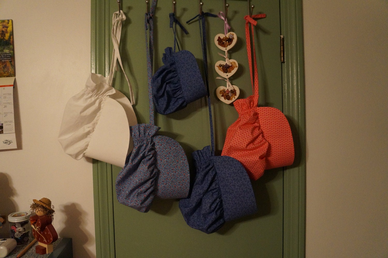 Girls Calico Prairie Bonnet Sz Small, Medium, Large | Prairie | Pioneer ...