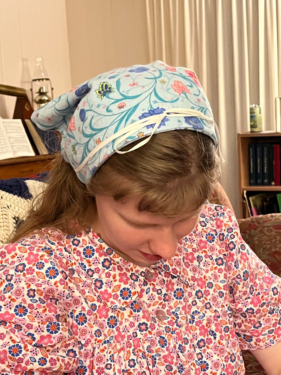 Cozy Cotton Flannel Head Scarf Bandanna Small Shawl Babushka Prayer ...