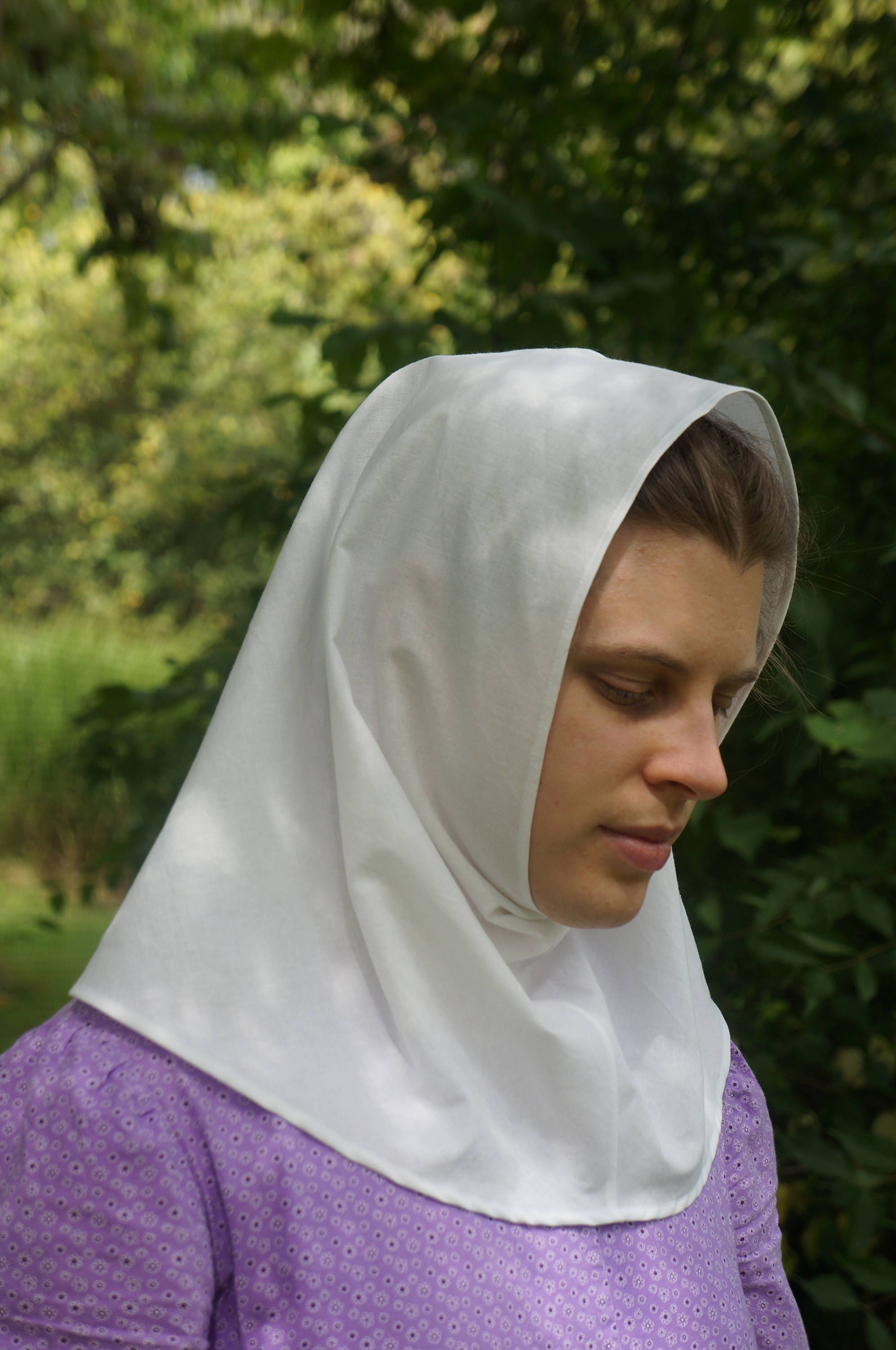 Women's White or Unbleached Medieval Veil-back Wimple - Etsy