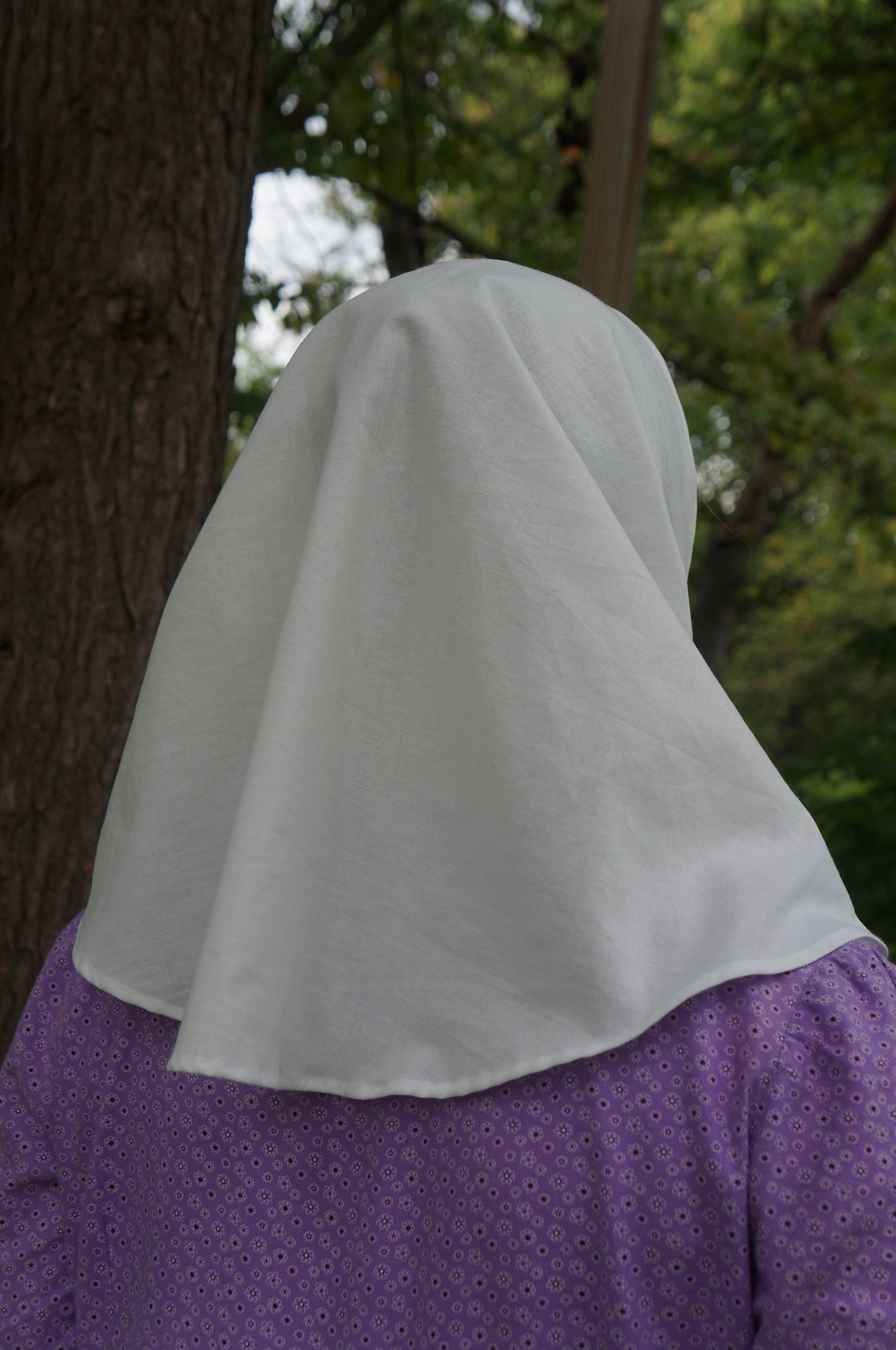 Women's White or Unbleached Medieval Veil-back Wimple | Etsy