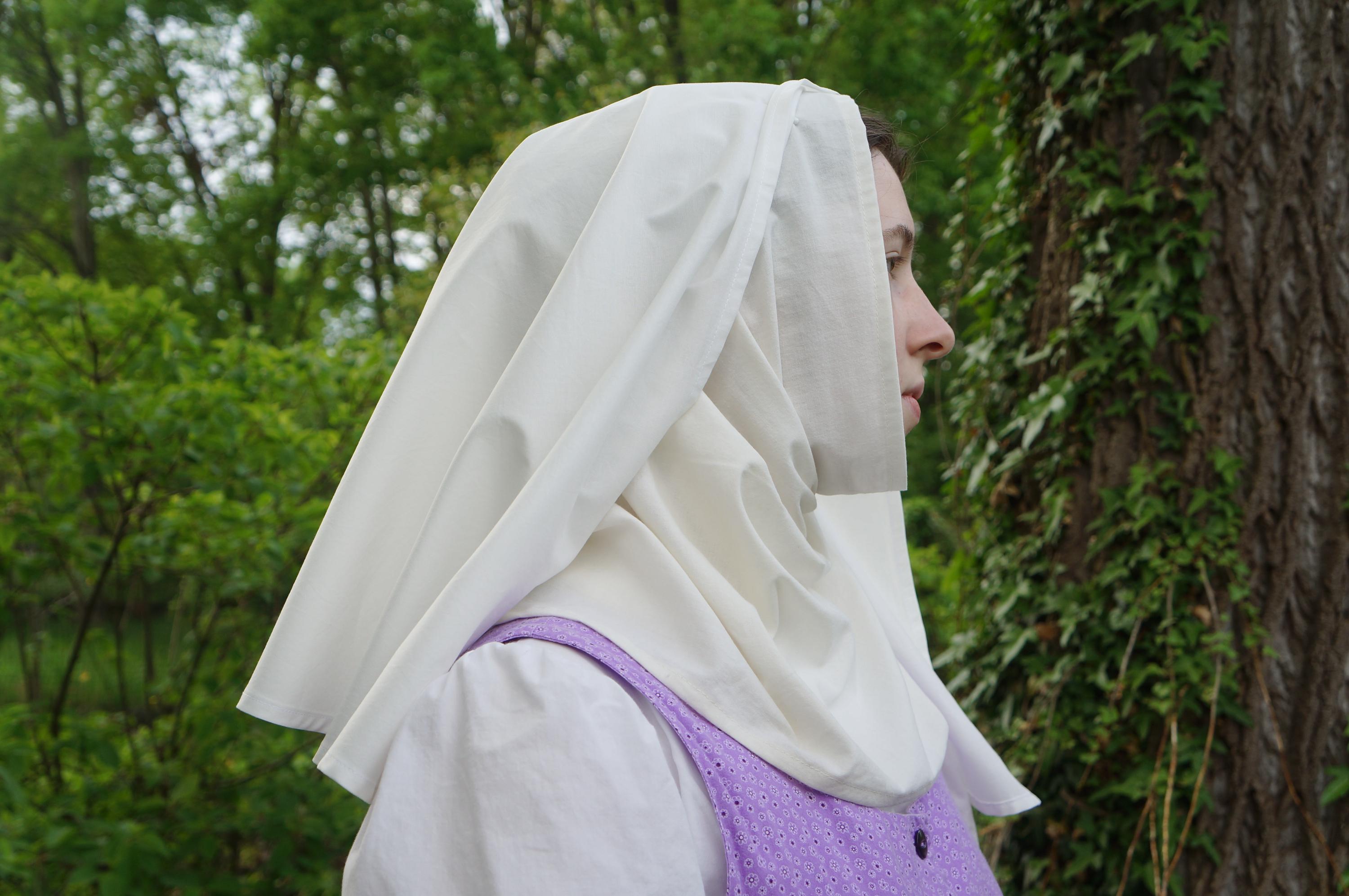Women's Cowl Neck Wimple And/or Veil | Cotton or Linen | Knights & Fair ...