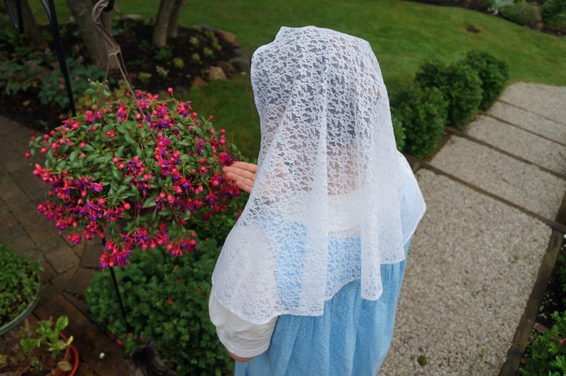 Lace Veil D-shape Shawl Modesty Piece Neckline - Etsy