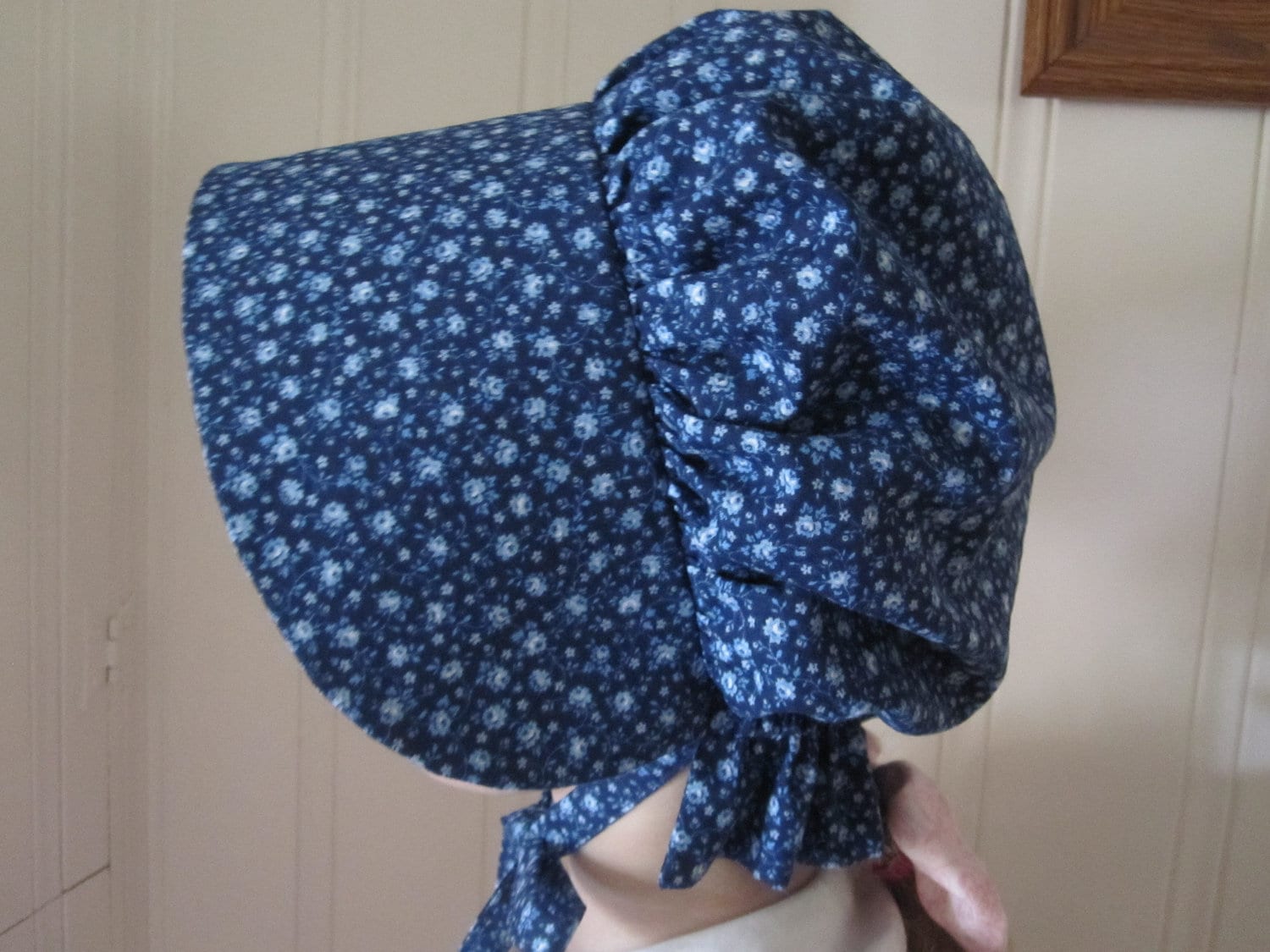 Girls Calico Prairie Bonnet Sz Small, Medium, Large | Prairie | Pioneer ...