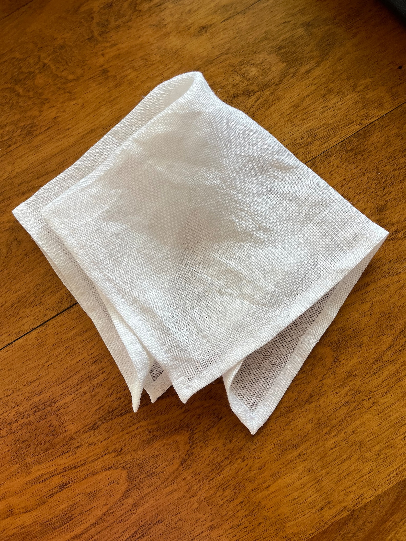Women’s Simple White Linen Handkerchief | 100% Linen - Etsy