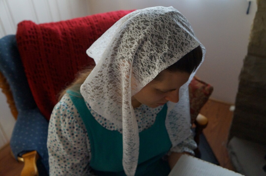 READY TO SHIP Lacy Head Scarf | Shawl | Modesty Piece | Fichu | Small ...