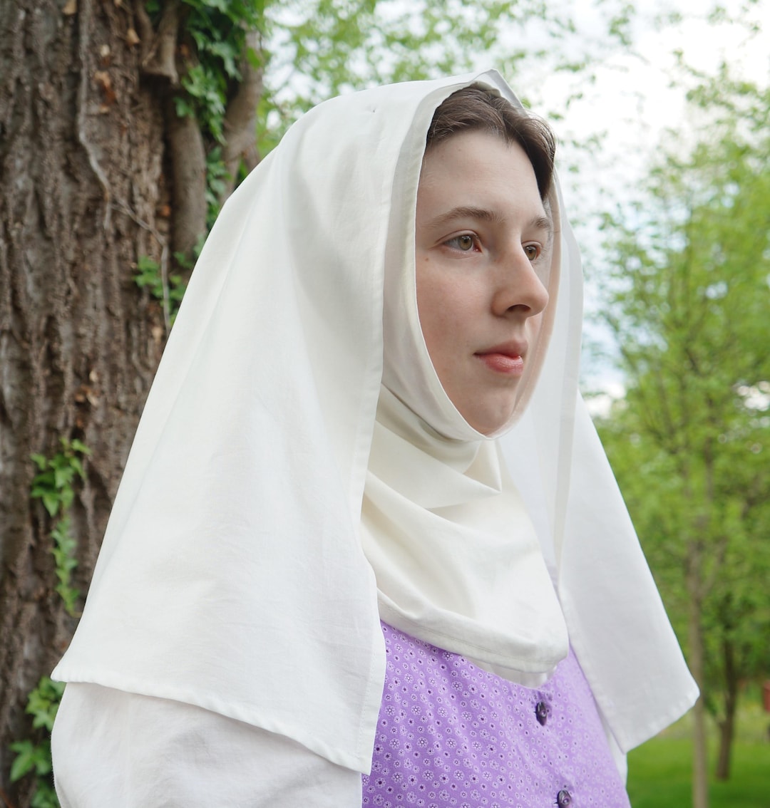 Women's Cowl Neck Wimple And/or Veil | Cotton or Linen | Knights & Fair ...
