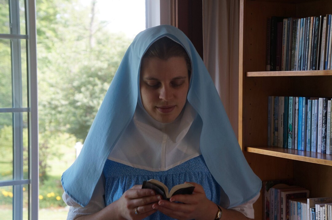 Women's Medieval Veil W/optional Veil-back Wimple | Renaissance ...