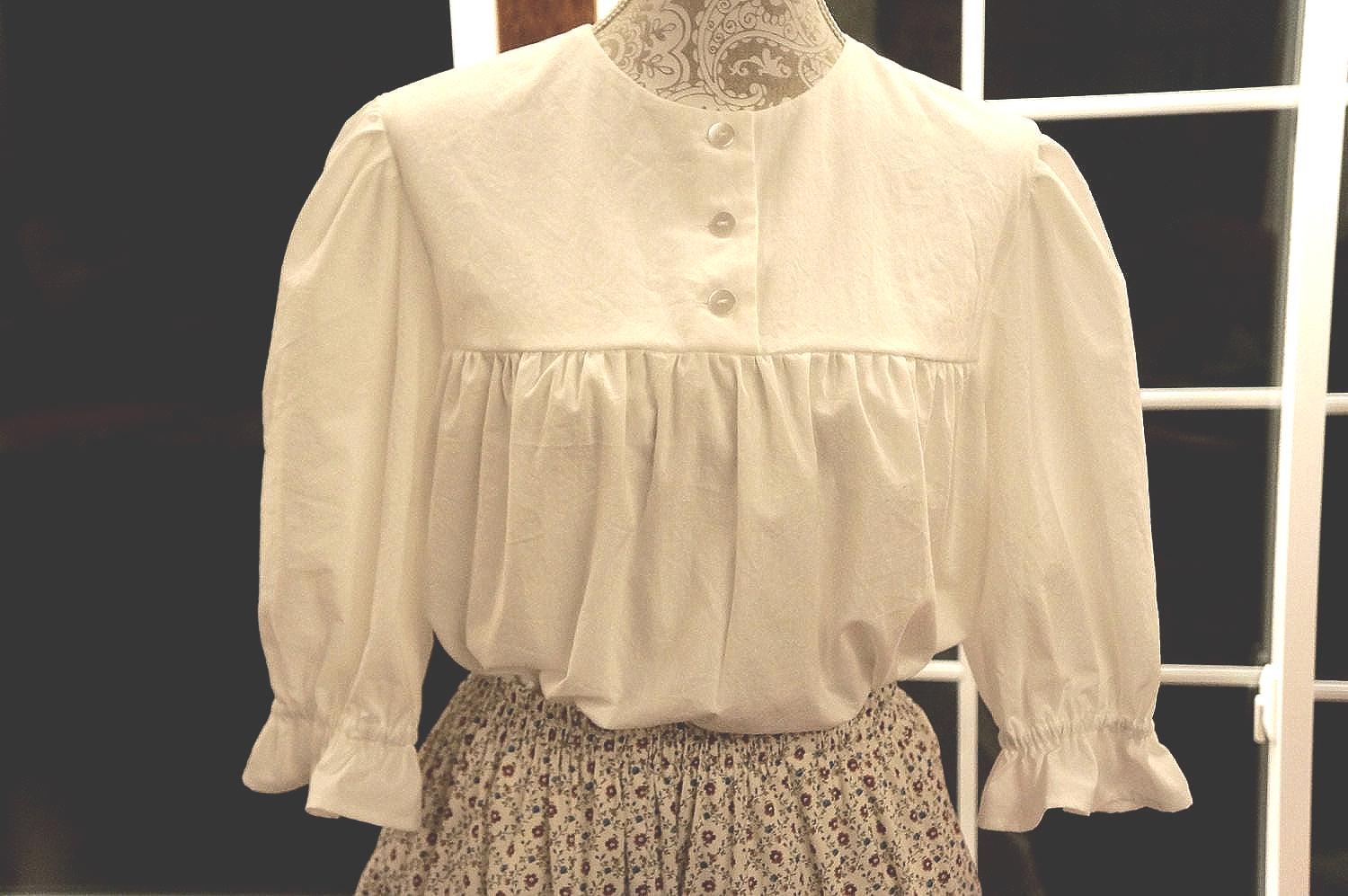 Ladies' Yoked Blouse W/simple Neckline | Custom Order - Etsy