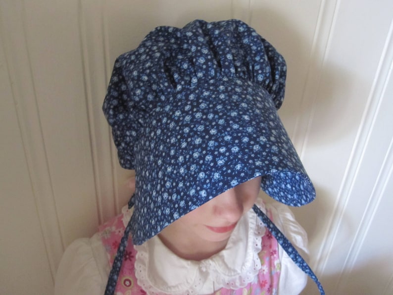 Girls Calico Prairie Bonnet Sz Small Medium Large Prairie - Etsy