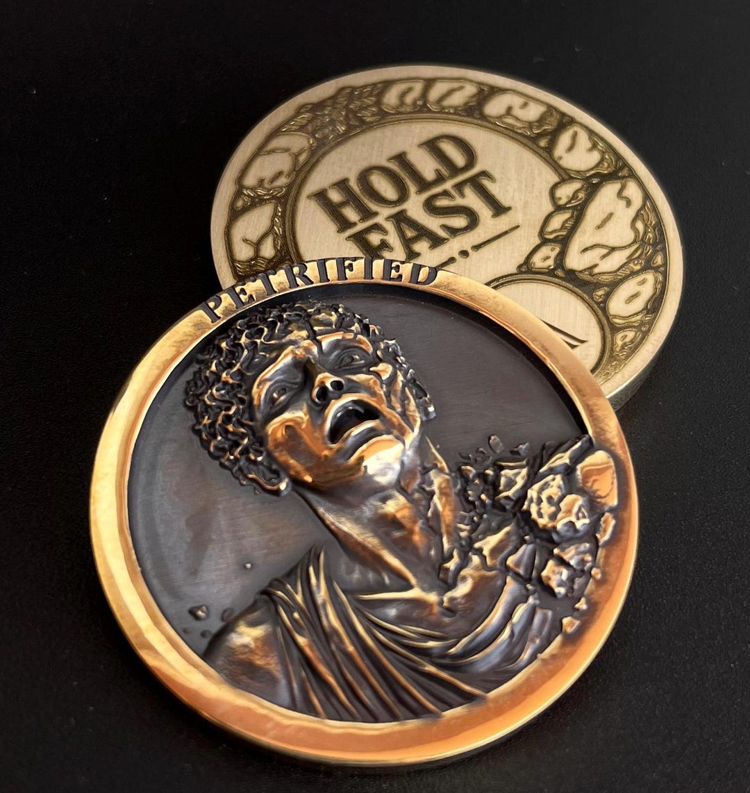 Petrified RPG Condition Token, Brass Tabletop Accessory - Etsy
