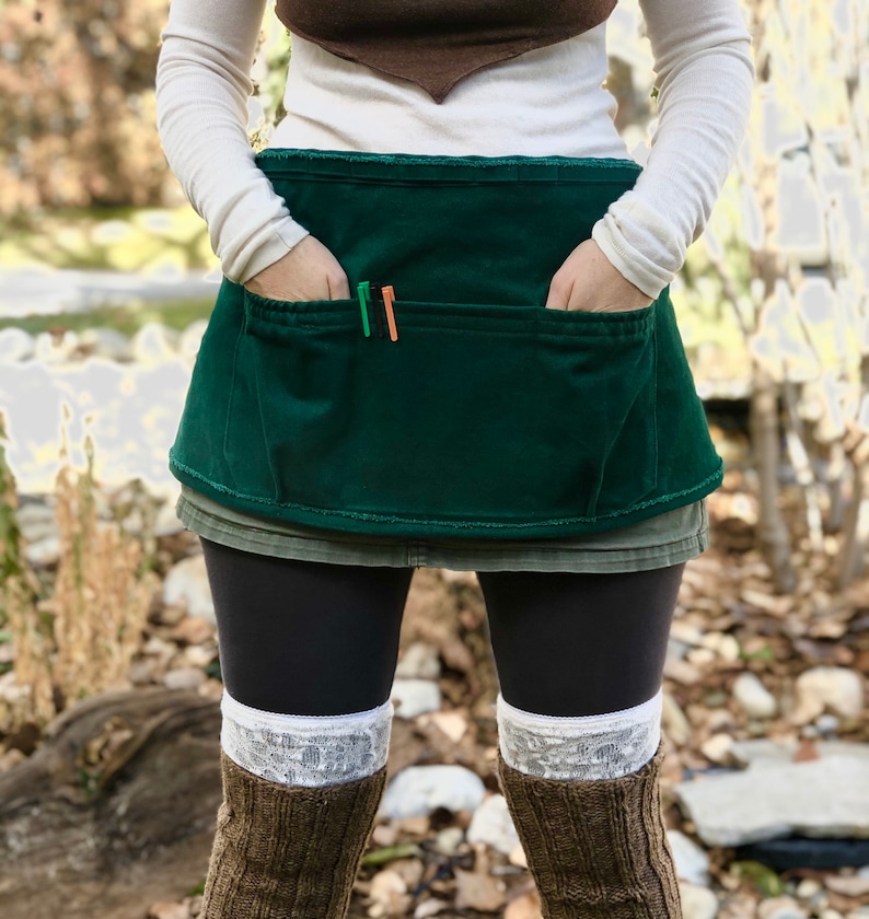 Everyday Mini Apron in Emerald or Denim - Etsy