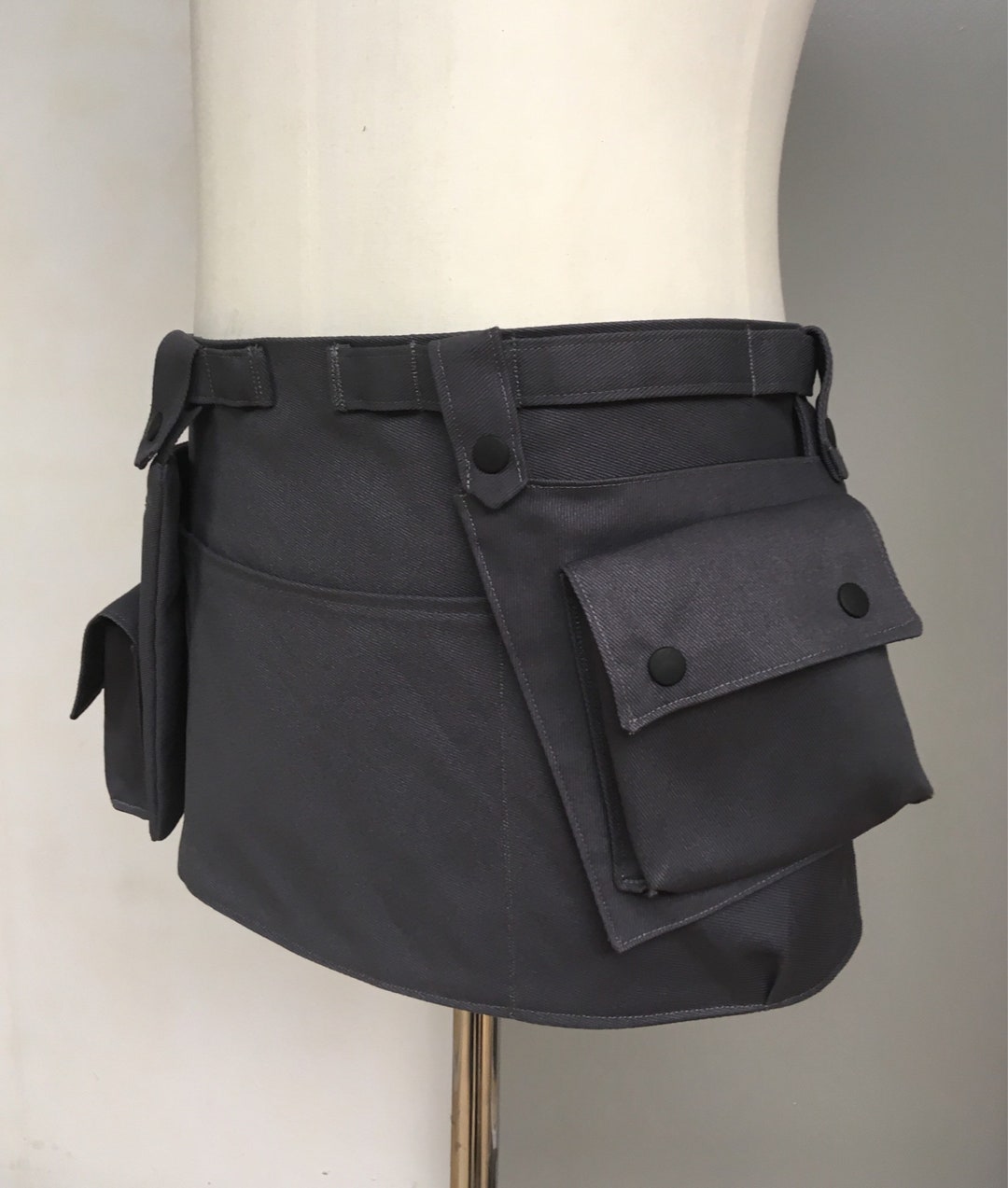 Canvas Cargo Apron With Snap - on Cargo Pockets - Etsy