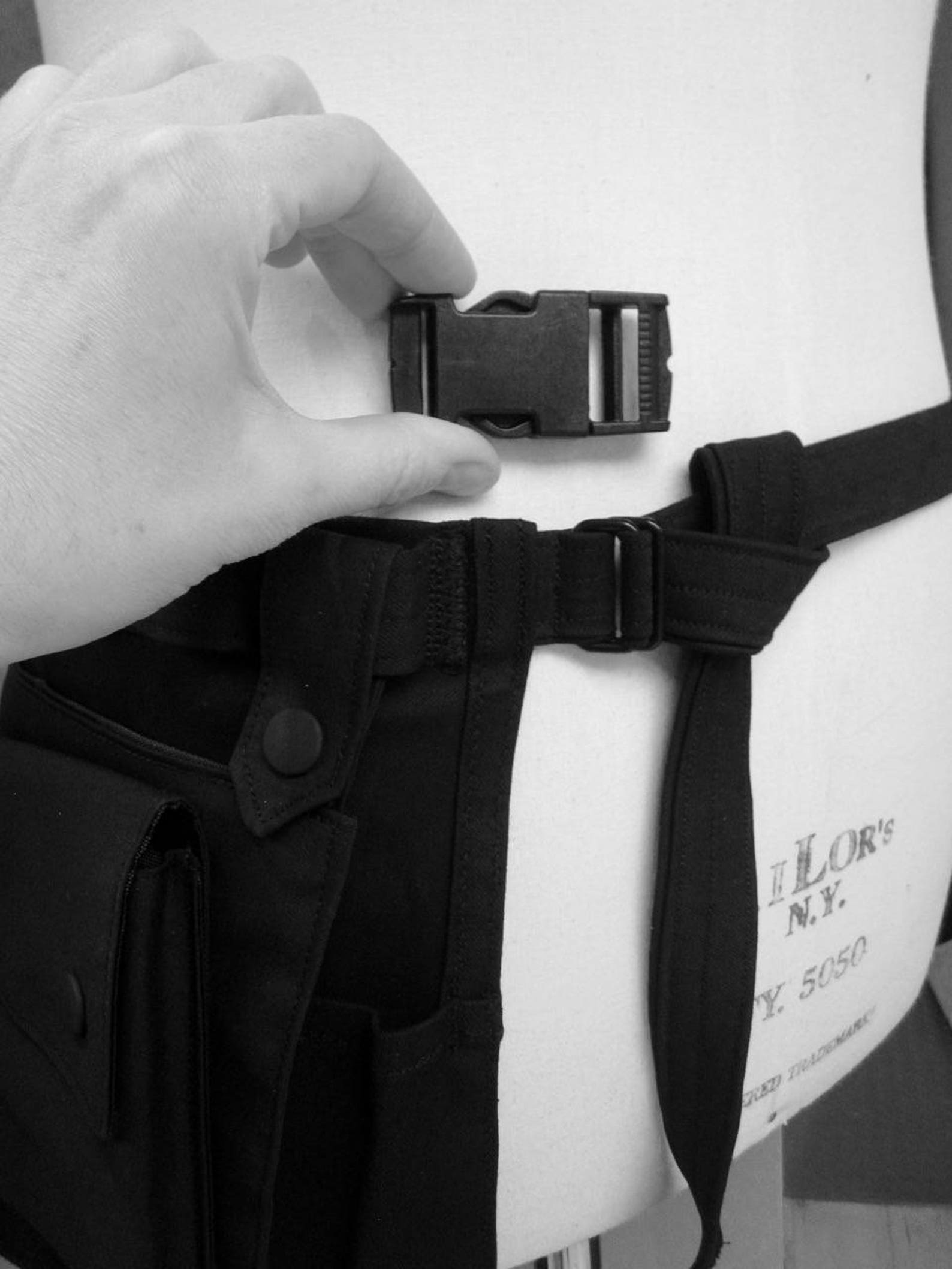 Black Canvas Half Apron With Removable Cargo Pockets - Etsy