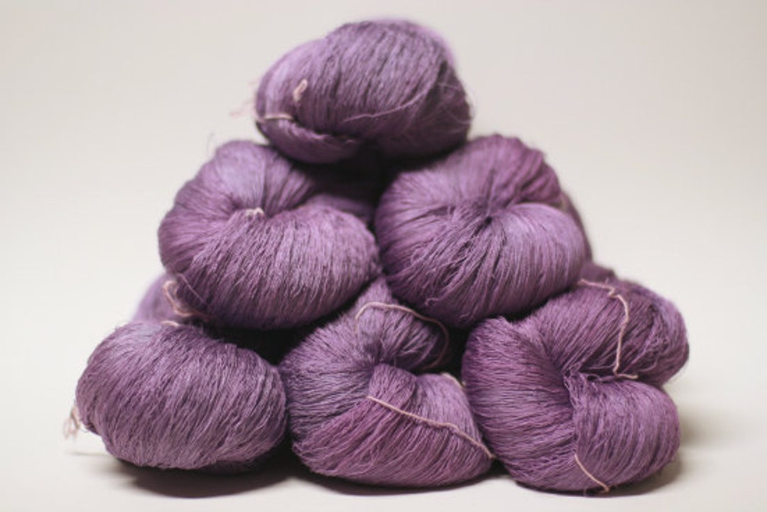 Gossamer Lace Silk Yarn Hand Dyed Pure Silk Nouveau Lavender - Etsy