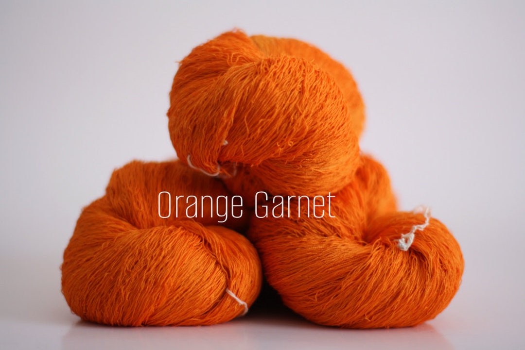 Hand Dyed Lace Yarn Gossamer Merino Silk Laine Et Soie Orange Garnet - Etsy