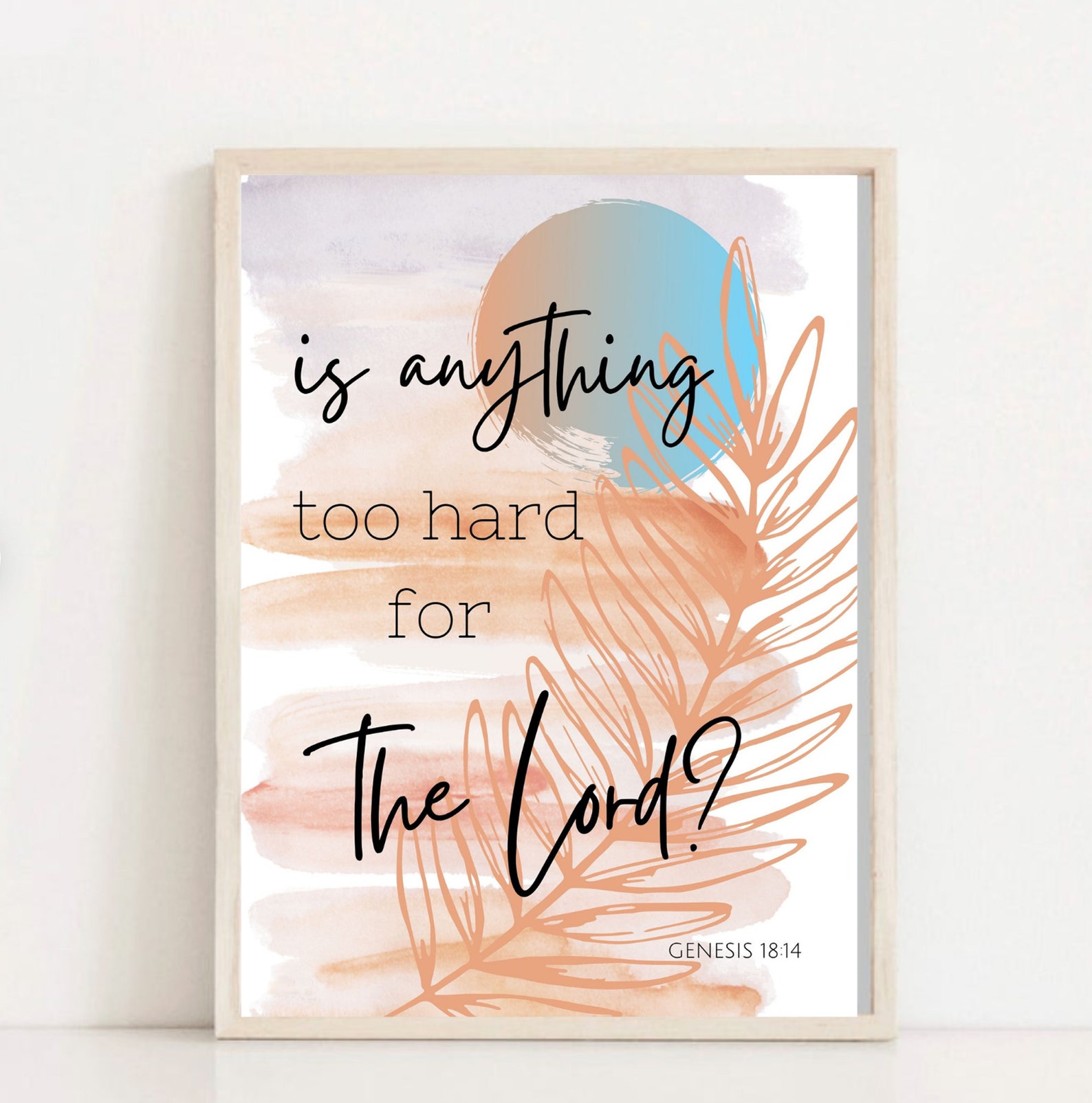 Is Anything Too Hard for the Lord Bible Verse Digital - Etsy
