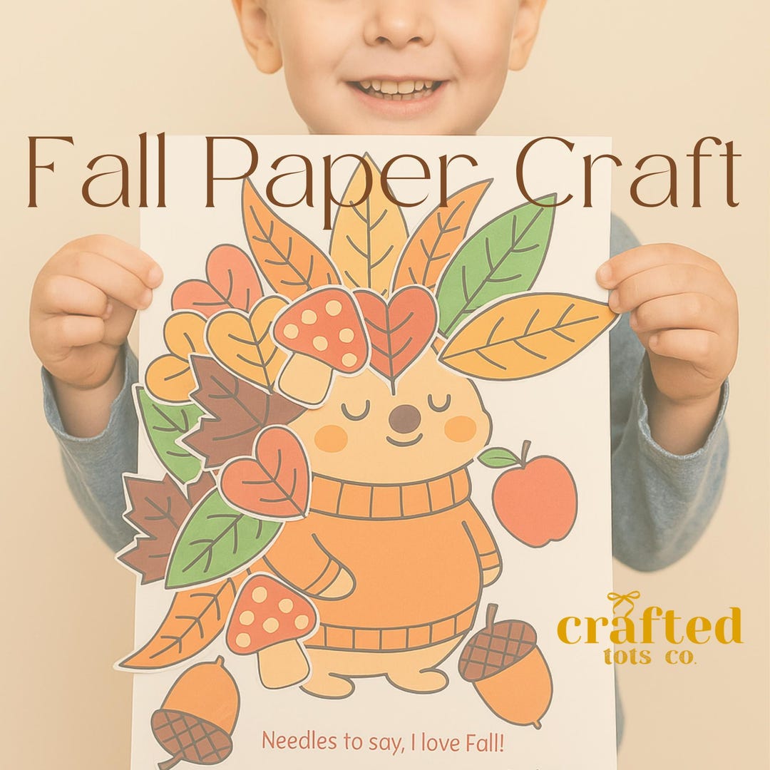 Fall Paper Craft Printable | Fall Craft for Kids | Fall Coloring Pages ...
