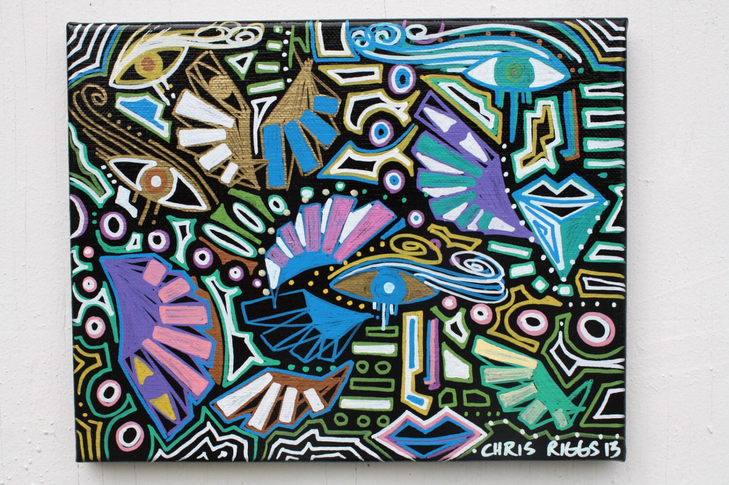 ORIGINAL Abstract Contemporary Pop Art Fine Art Surrealism Canvas ...