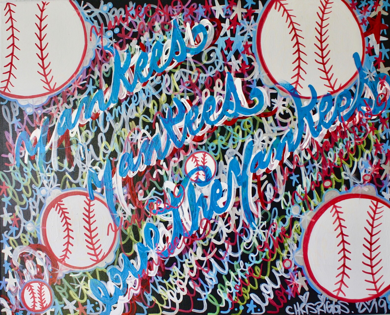 16 X 20 Inches Yankees Baseball Love Street Art Graffiti - Etsy