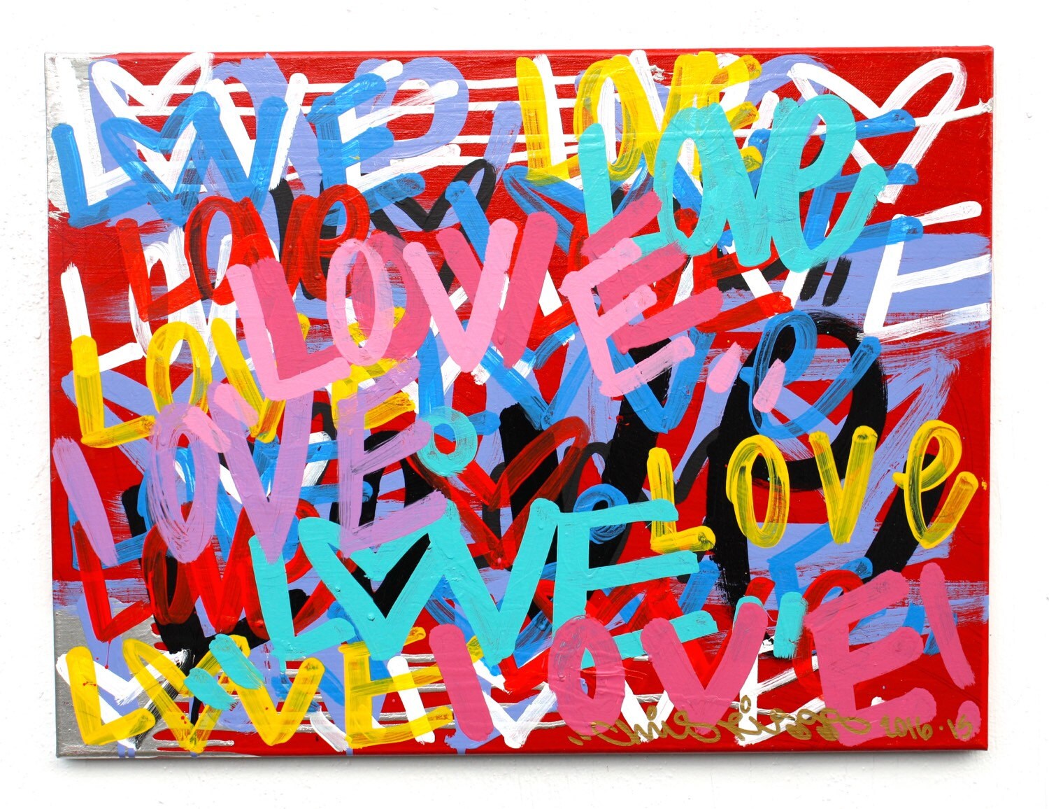 ORIGINAL Love Valentine's Day Painting Contemporary Street Art Nyc ...