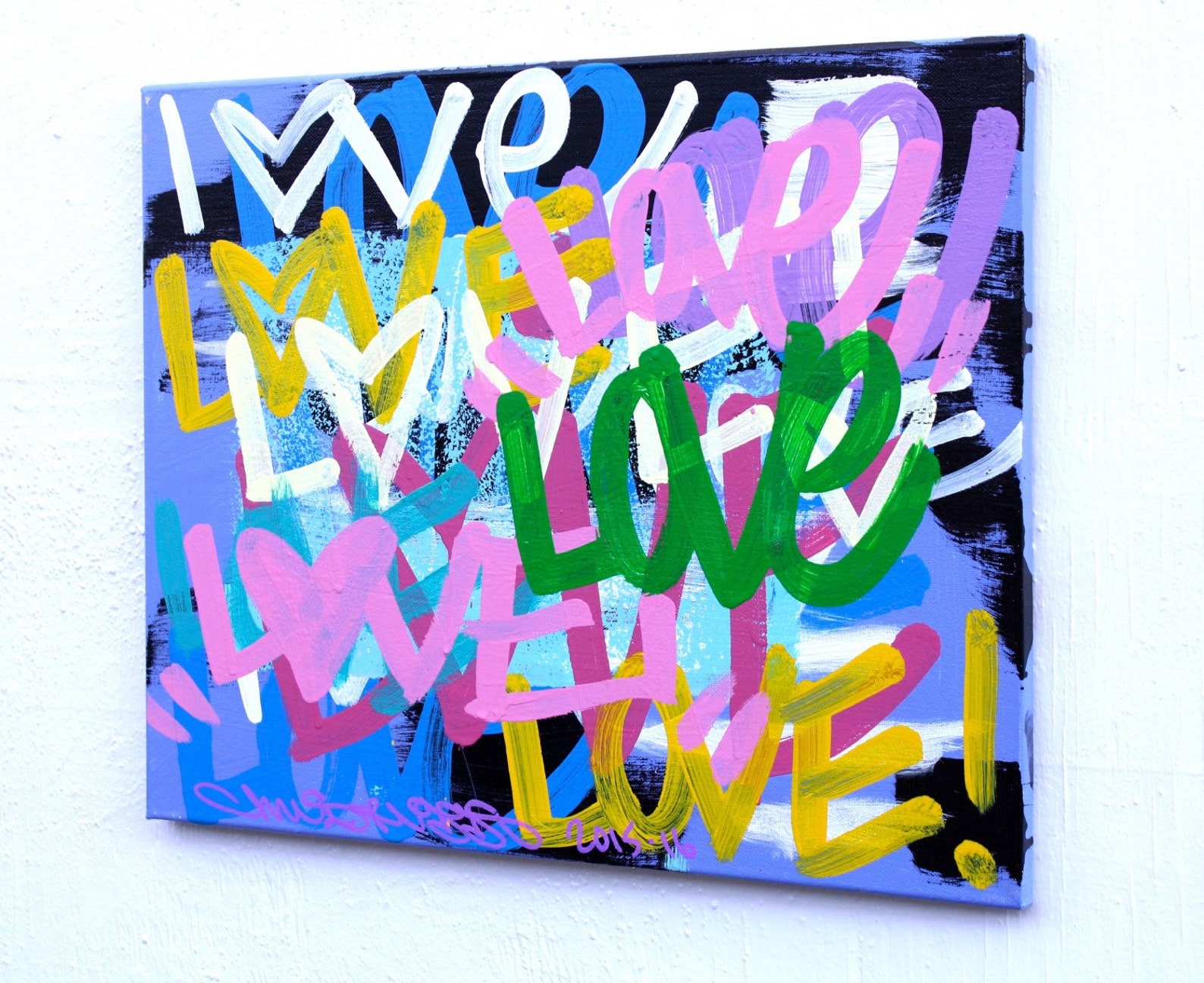 ORIGINAL Love Valentine's Day Painting Contemporary Street Art Nyc ...