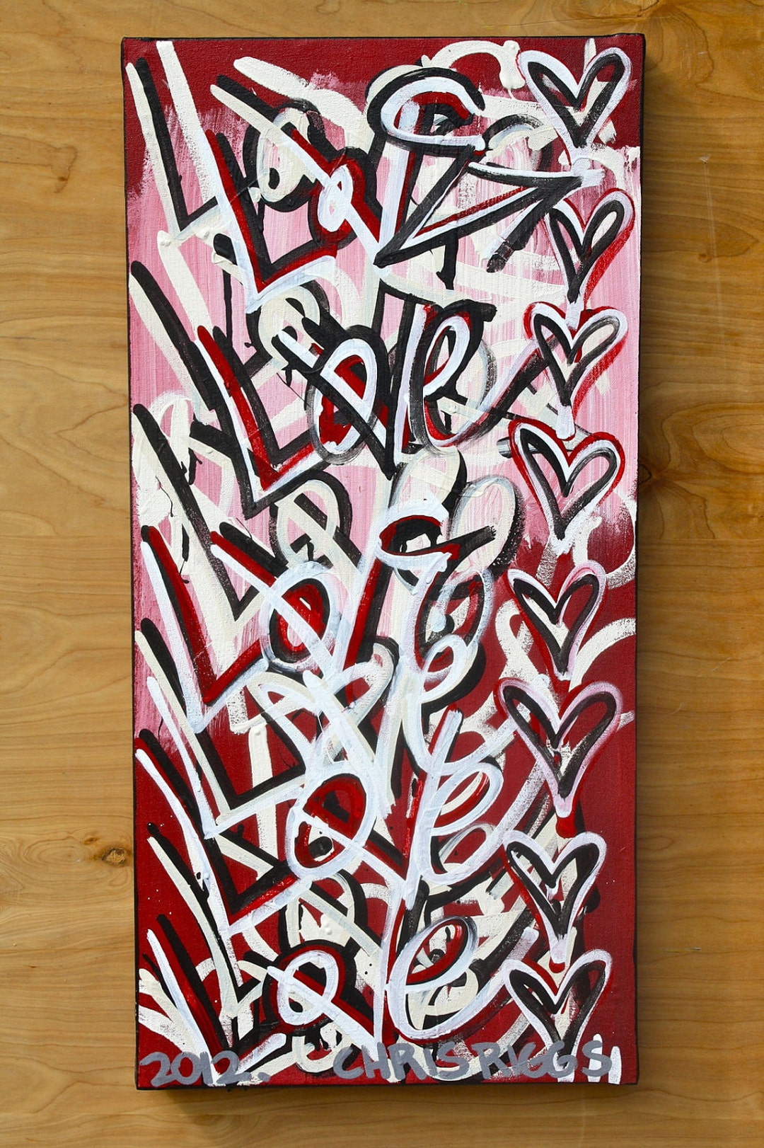 ORIGINAL Valentines Love Contemporary Fine Valentine's Day Art Acrylic ...