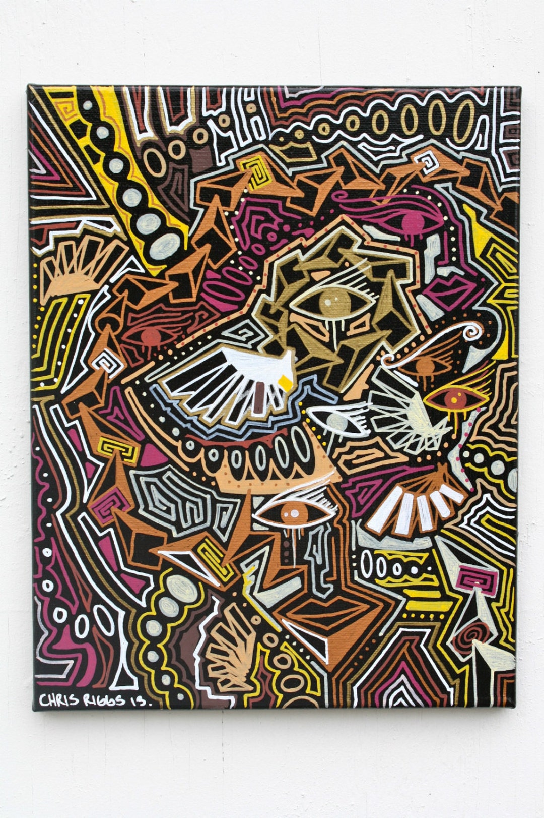 ORIGINAL Abstract Contemporary Pop Art Fine Art Surrealism Canvas ...