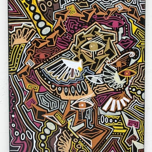 ORIGINAL Abstract Contemporary Pop Art Fine Art Surrealism Canvas ...