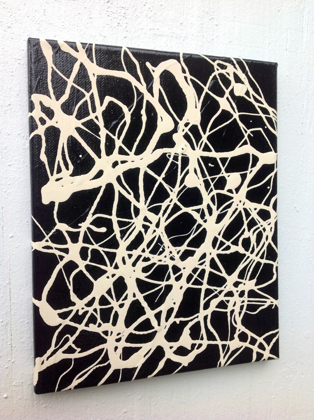 ORIGINAL Abstract Expressionism Contemporary Black and White Painting ...