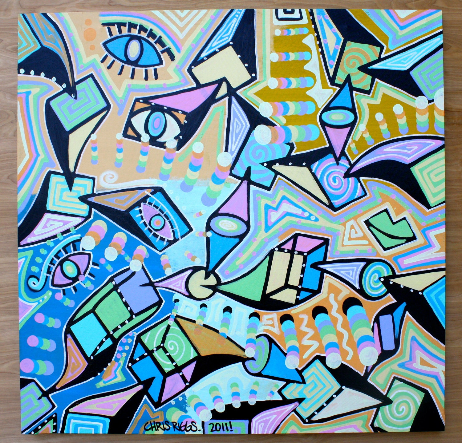 ORIGINAL Surrealism Cubism Abstract Street Art Urban Pop Painting - Etsy