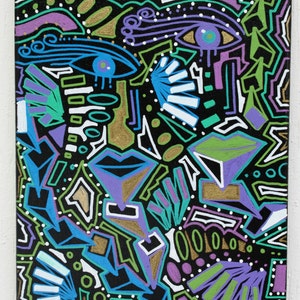 ORIGINAL Abstract Contemporary Pop Art Fine Art Surrealism Canvas ...