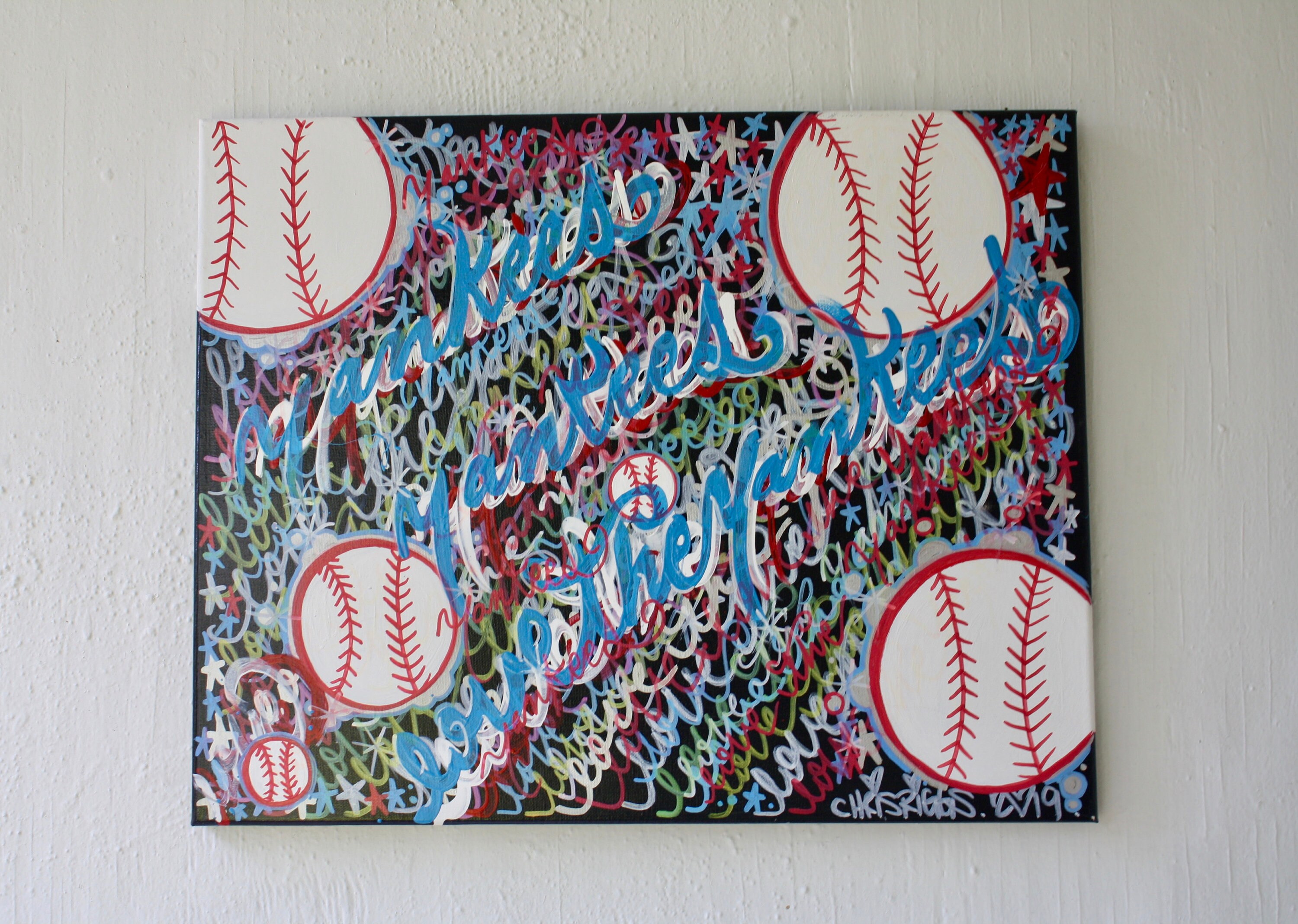 16 X 20 Inches Yankees Baseball Love Street Art Graffiti - Etsy
