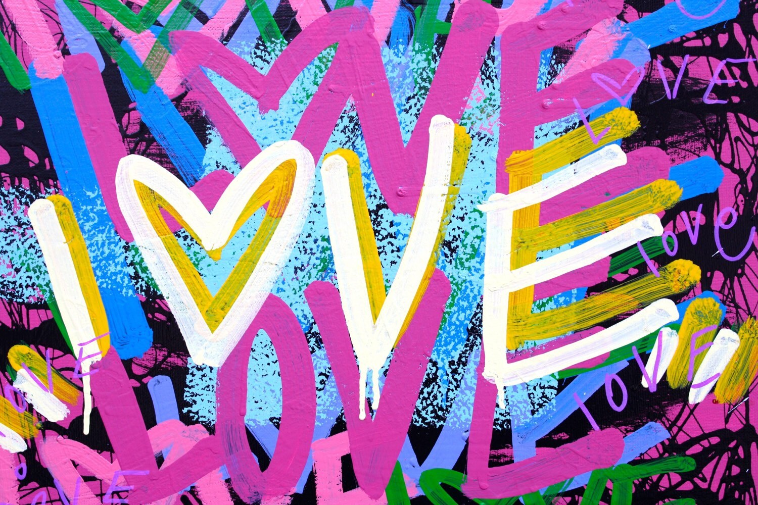 ORIGINAL Love Valentine's Day Painting Contemporary Street Art Nyc ...