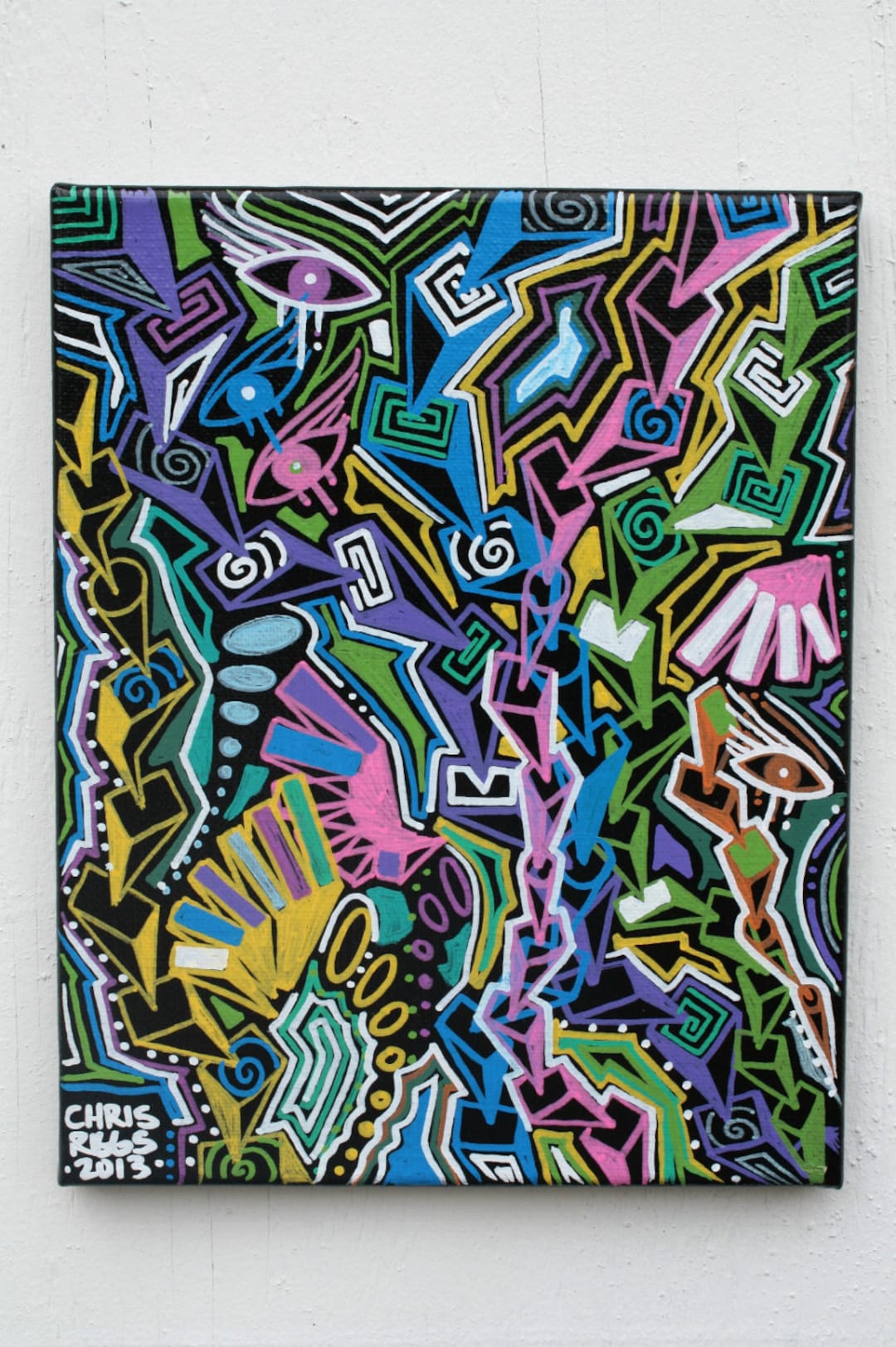 ORIGINAL Abstract Contemporary Pop Art Fine Art Surrealism Canvas ...