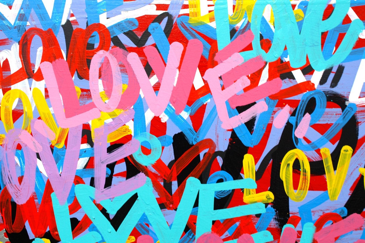 ORIGINAL Love Valentine's Day Painting Contemporary Street Art Nyc ...