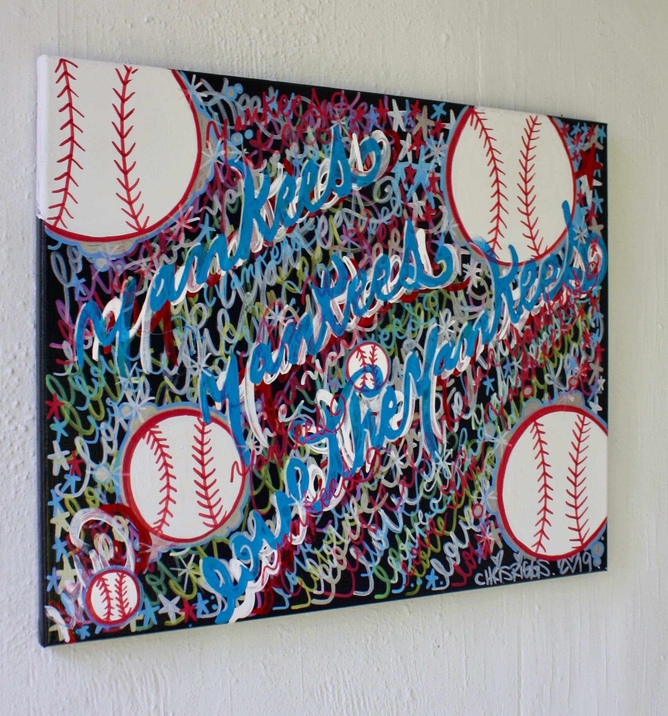 16 X 20 Inches Yankees Baseball Love Street Art Graffiti - Etsy