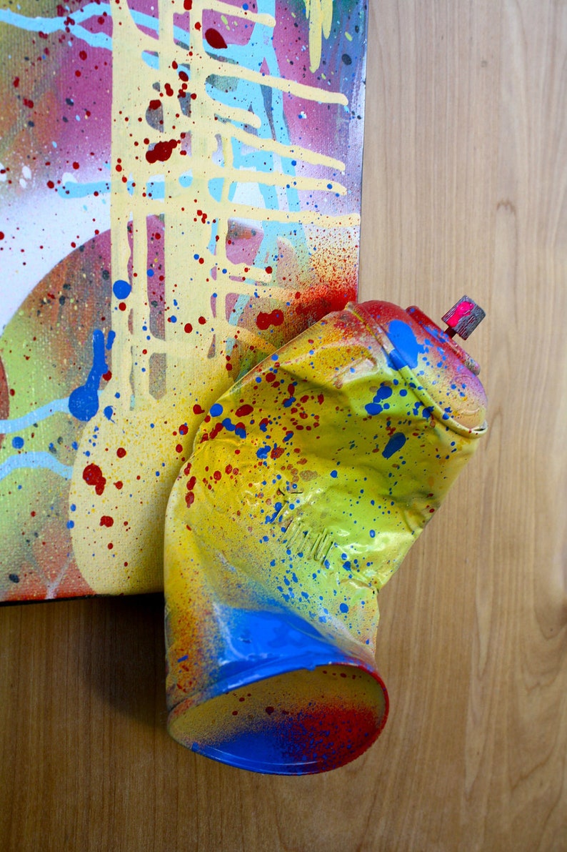 ORIGINAL Abstract Contemporary Pop Art Fine Art Spray Paint Modern ...