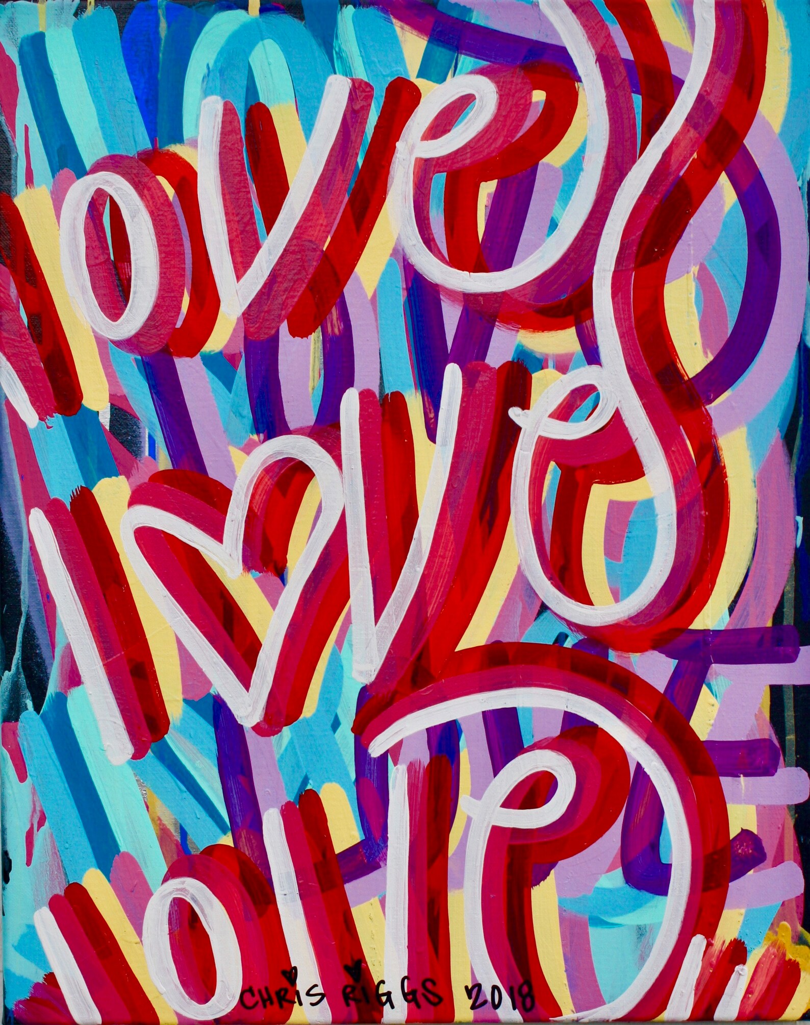 16 X 20 Inches Love Street Art Graffiti Contemporary Free Shipping ...