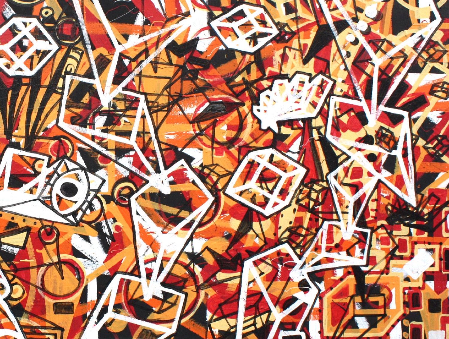 CHRIS RIGGS Original Abstract Large Contemporary Pop Art Fine Art ...