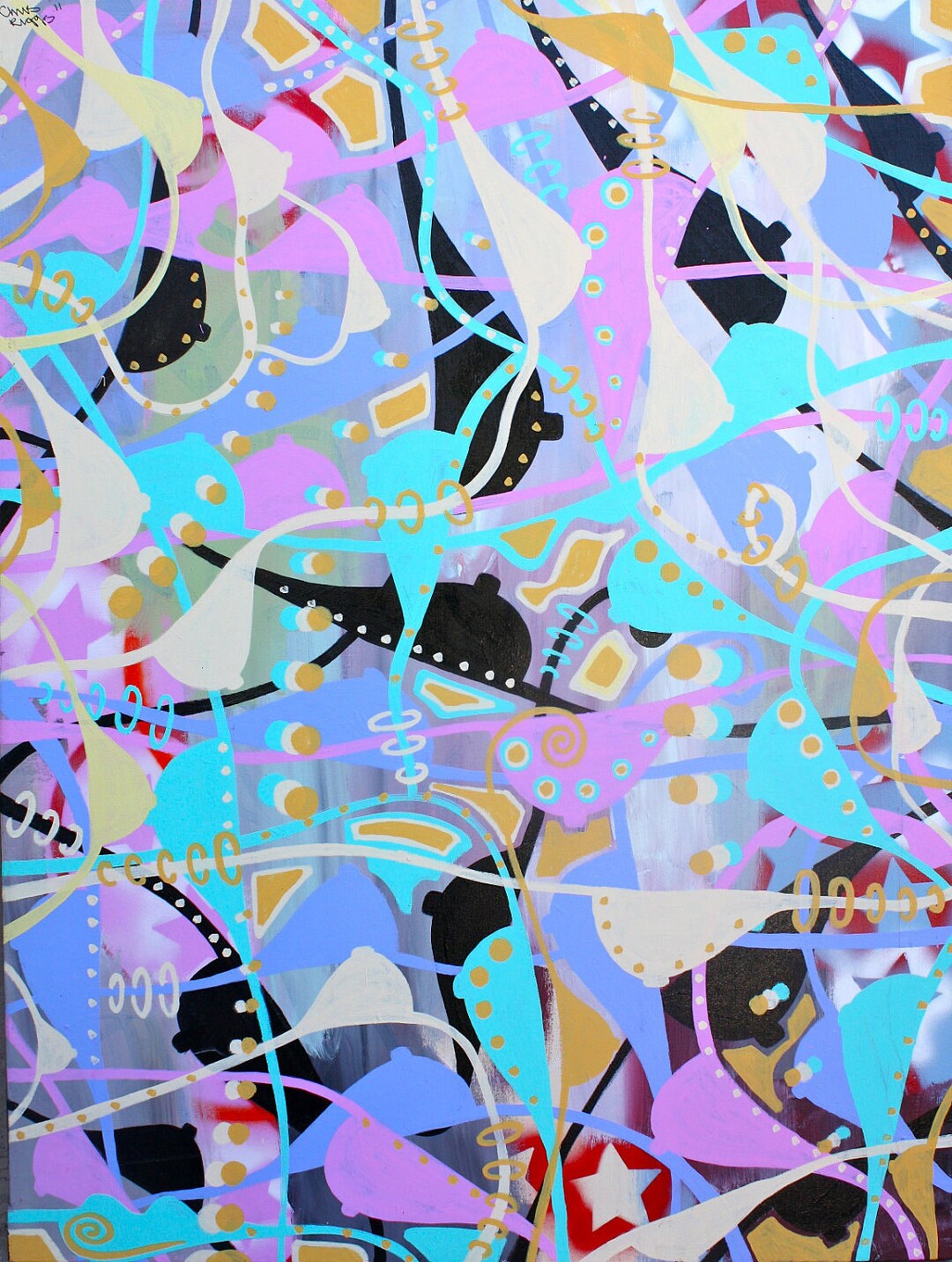 ORIGINAL Large Chris Riggs Contemporary Spray Pop Painting - Etsy