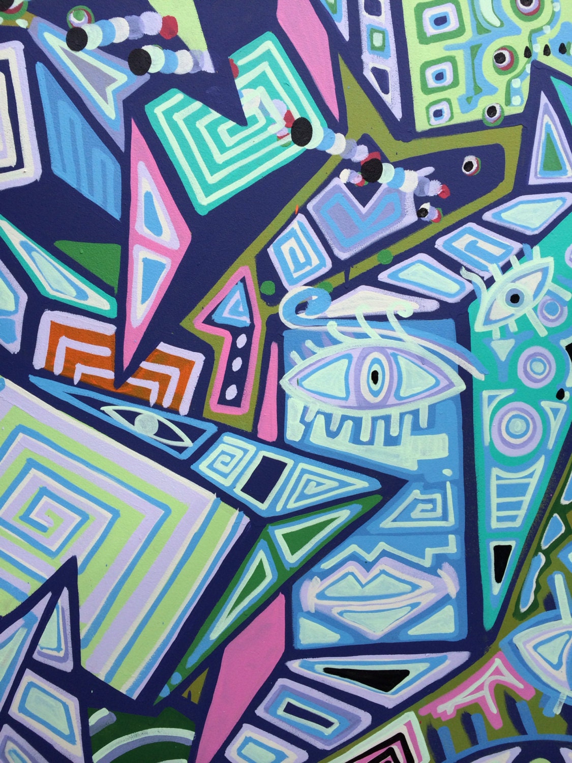 ORIGINAL Acrylic on Canvas Cubism Abstract Fine Art Modern Contemporary ...
