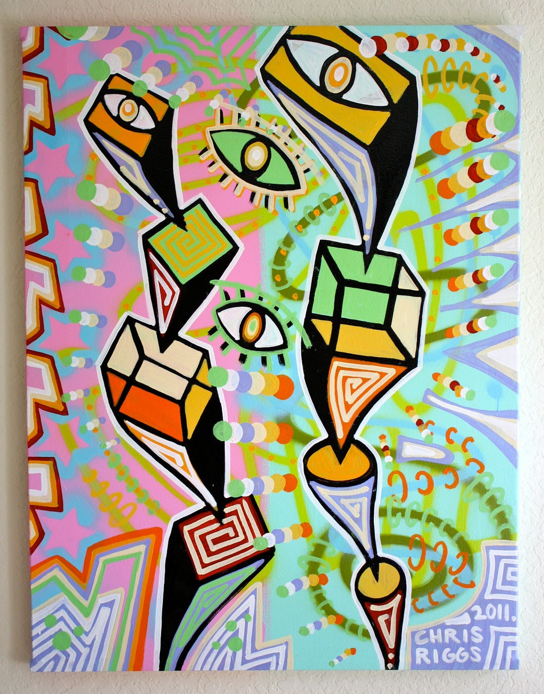 ORIGINAL Surrealism Cubism Abstract Street Art Urban Pop Painting - Etsy