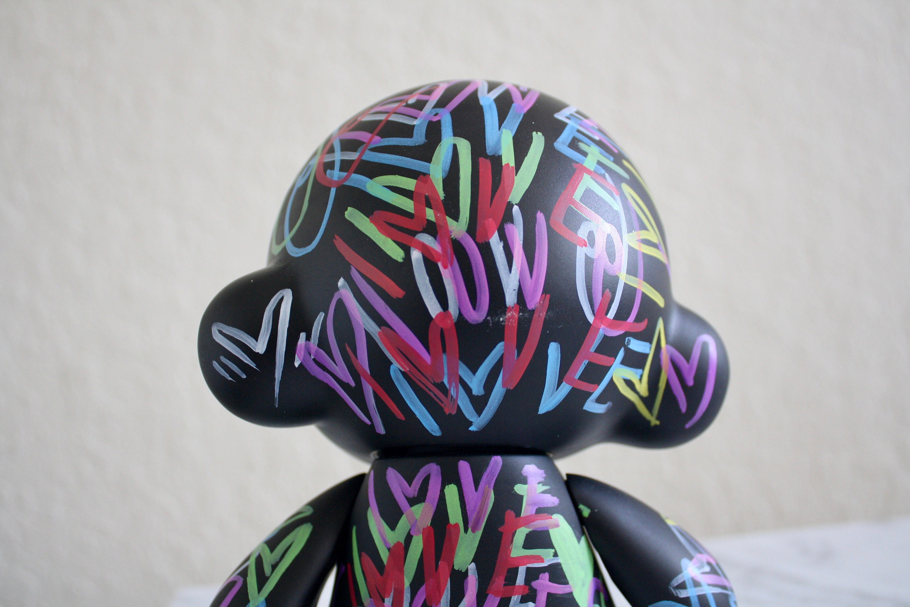 KIDROBOT Love 7 inches X 5 kid robot mega munny sculpture painting ...
