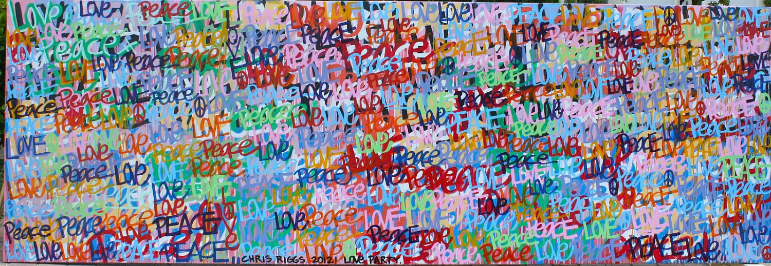 ORIGINAL Large Love Peace Abstract Street Art Urban Pop Art Acrylic ...