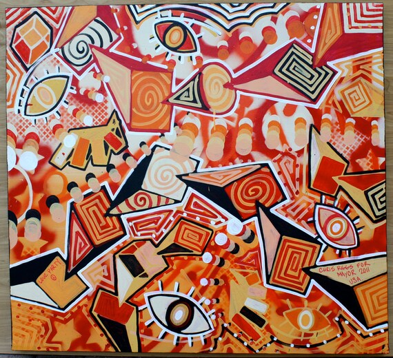 Abstract Fine Art Urban Cubism Surrealism Pop Street Original | Etsy