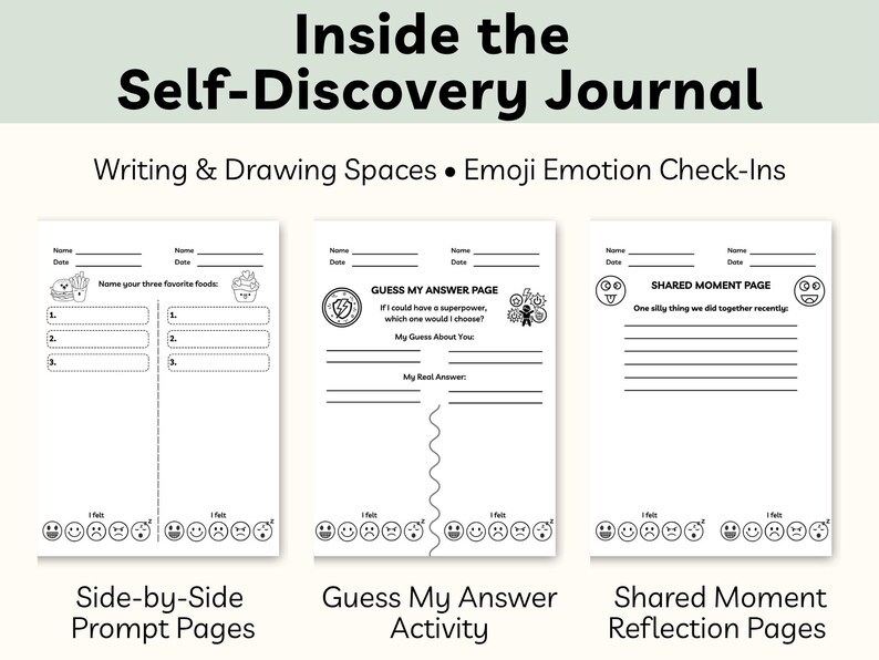 Self Discovery Journal for Kids Printable | Kids Guided Journal for ...