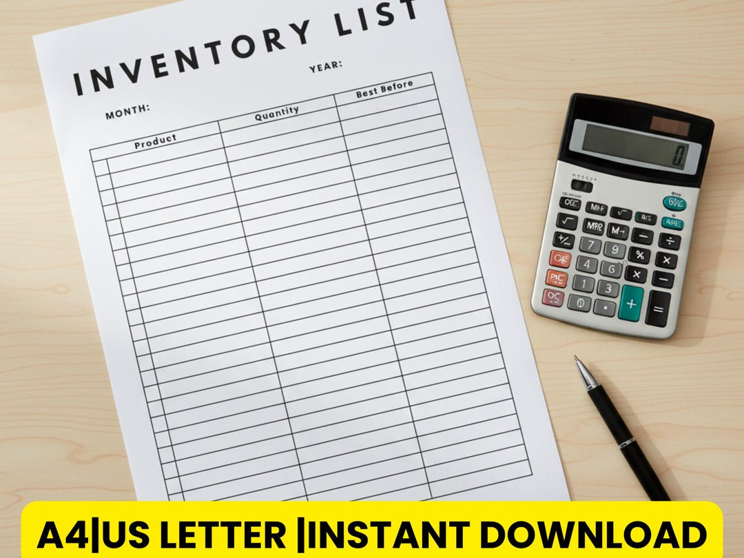 Printable Inventory Tracker, Product Log Sheet, Small Business Stock ...