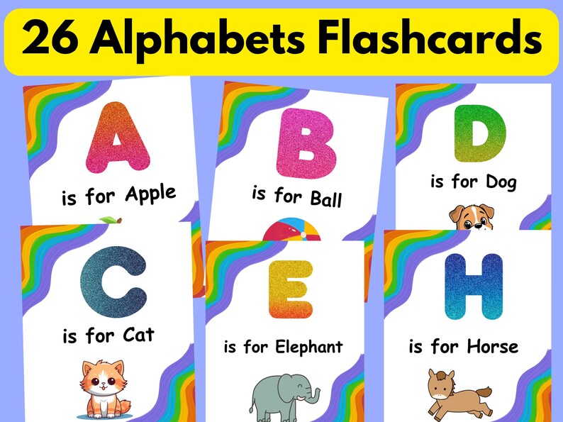 Alphabets| Rainbow ABC Poster Pack for Preschool Kindergarten Classroom ...